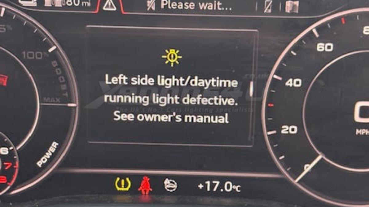 Audi Q5 SQ5 FY Left Side Light DRL Defective Warning Message